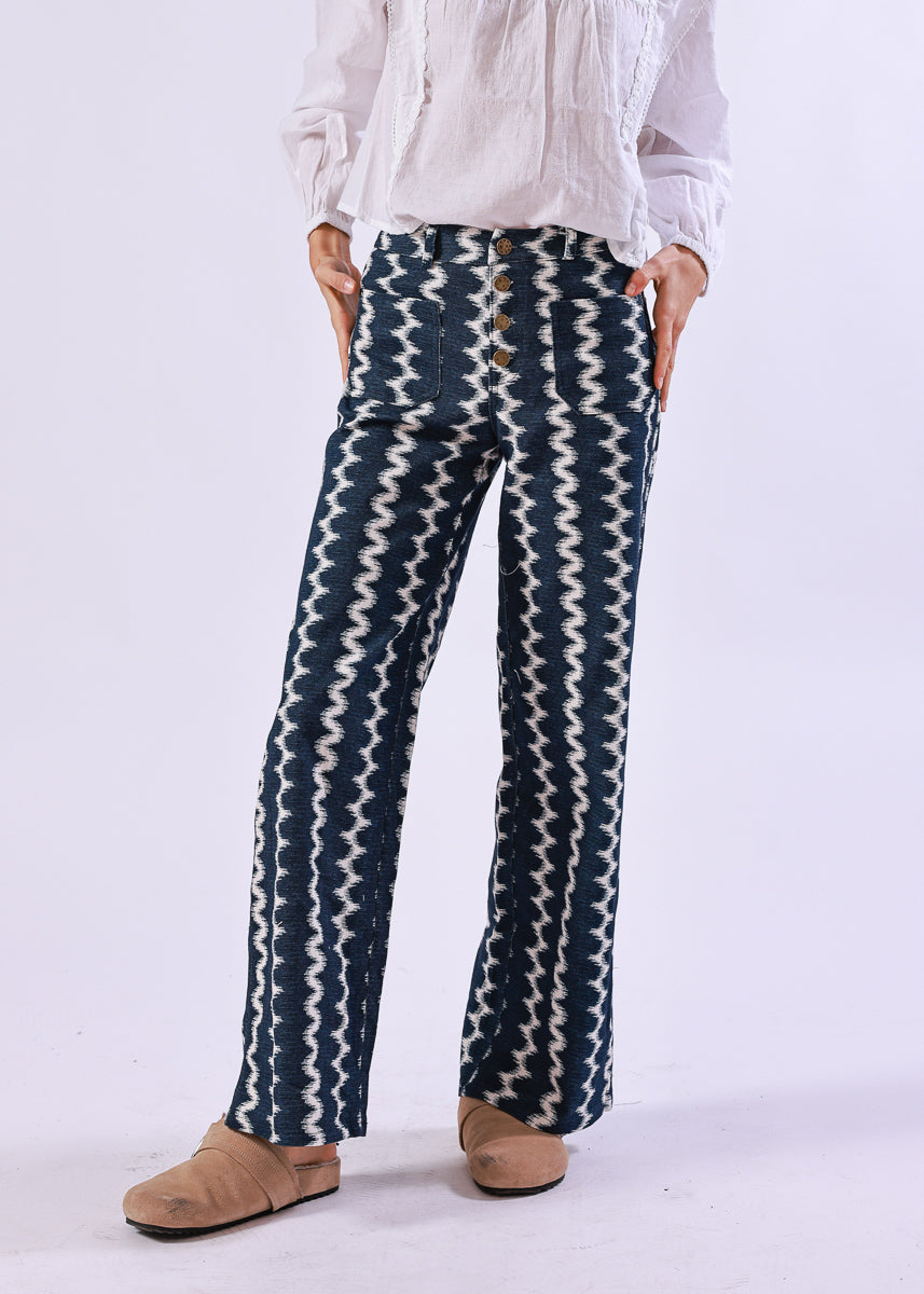 Pantalón Zella Azul – MOCCACHICA